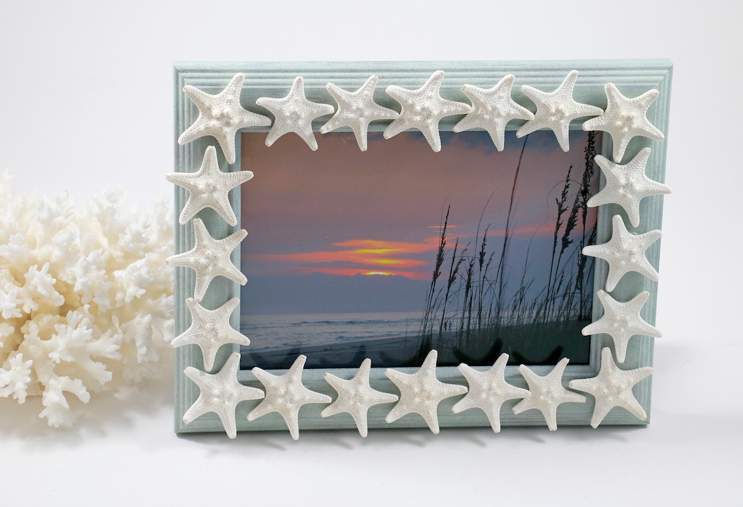 Starfish Photo Frame, Beach Picture Frame, 5"x7" Frame, Beach Decor ...