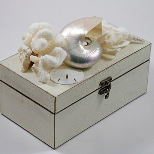Beach Decor, Seashell Box, Mermaid Gift, Coastal Decor, Tropical Decor ...