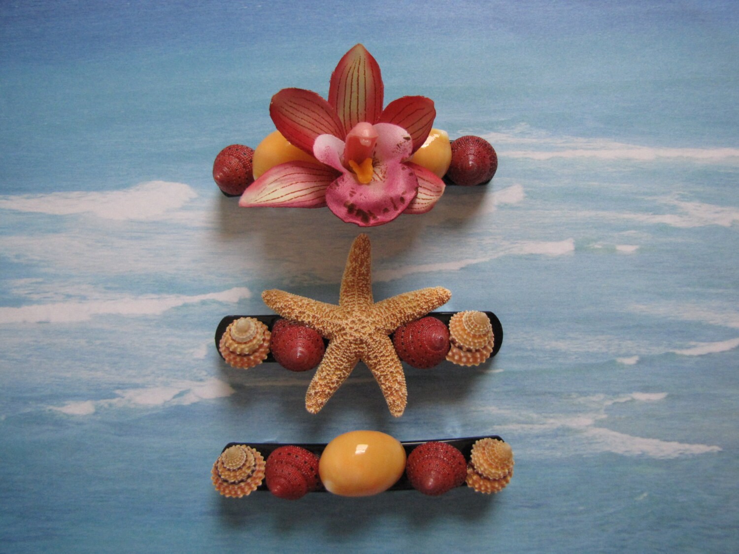 Seashell Hair Clips Shell Hair Barrettes Set of 3 | Etsy