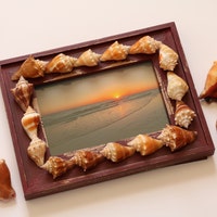 Seashell Photo Frame, Shell Picture Frame, Beach Decor, Beach Frame ...