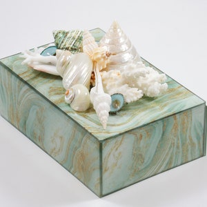 Seashell Box Beach Decor Trinket Box Beach House Decor - Etsy