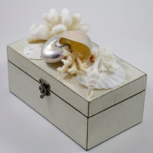 Beach Decor, Seashell Box, Mermaid Gift, Coastal Decor, Tropical Decor ...