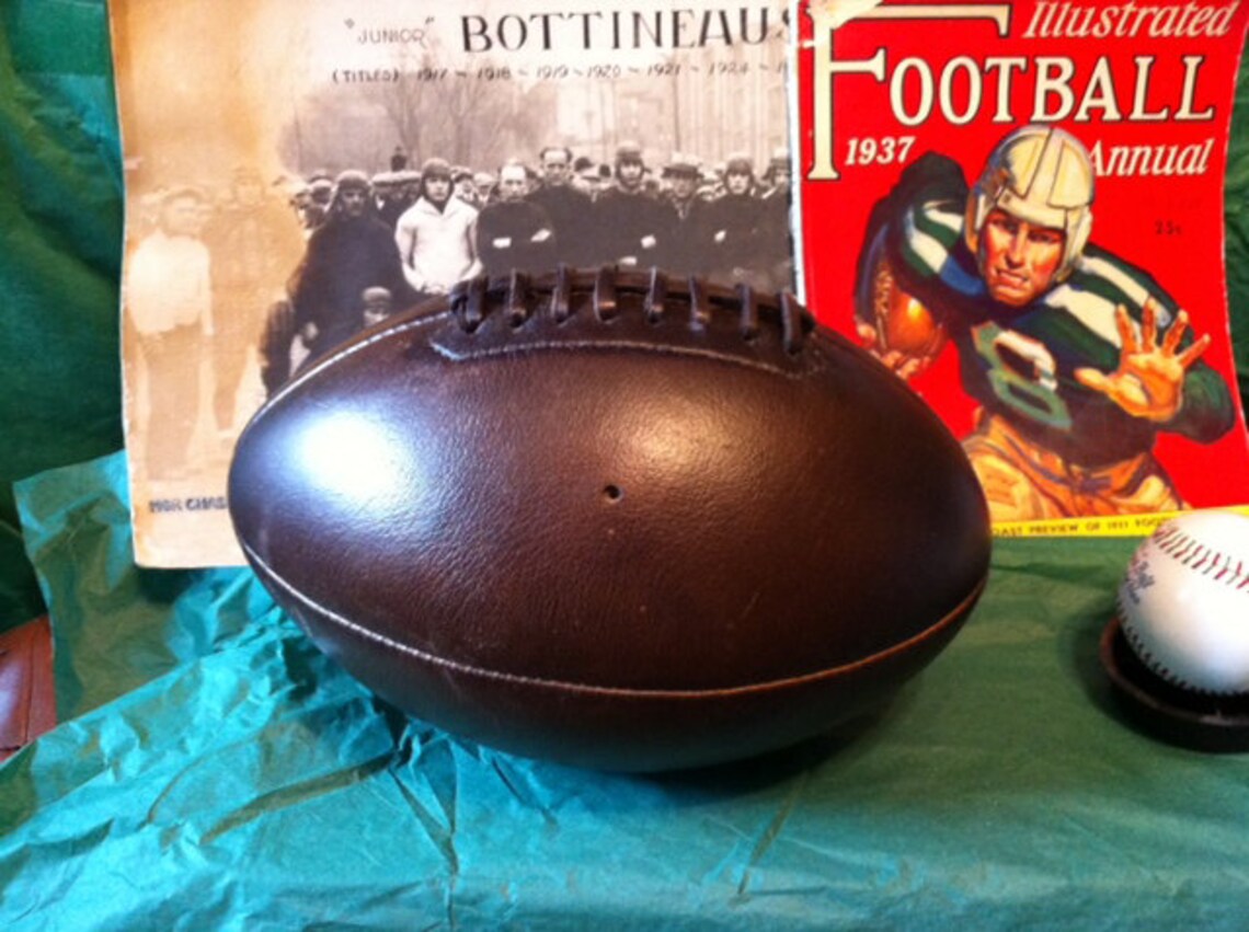 Antique Style Leather Football - Great for Man Cave! 1913-1934 Ball - Etsy