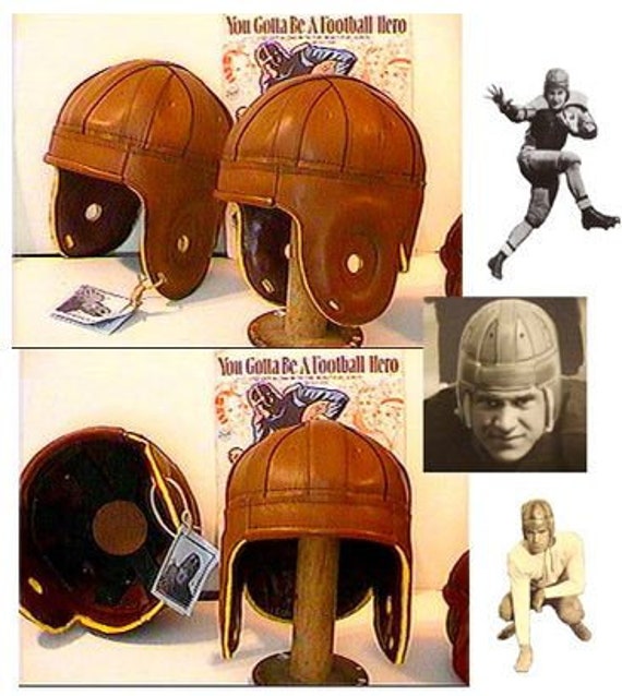 1920 Jim Thorpe Full Size Rust Cordovan Leather Helmet Full - Etsy