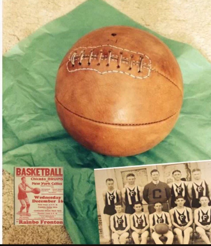 Antique Style Leather Basketball - Great for Man Cave! Vintage ...