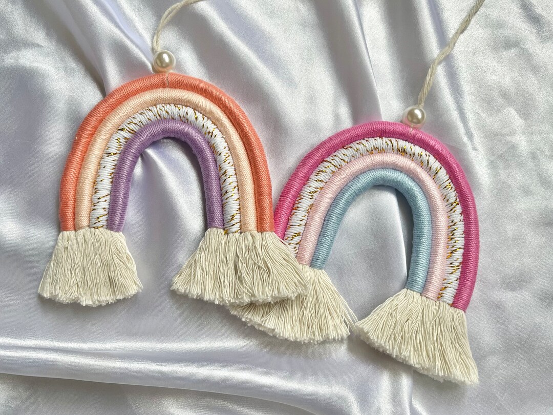 Boho Macrame Rainbow Wall Hanging for Kids Room Baby Room Nursery ...