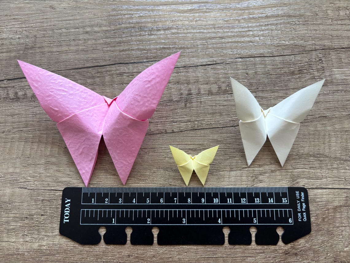 120 Origami Paper Butterflies: 3D Wall Art Decor for Wedding, Party - Etsy