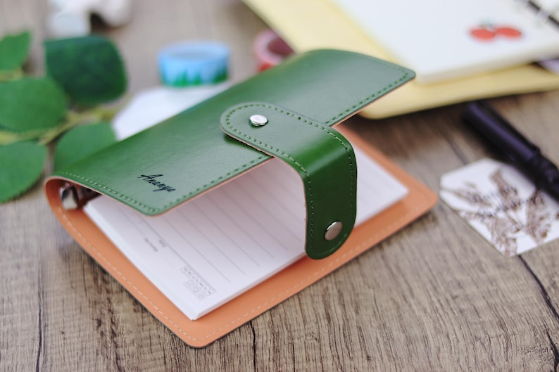 Personalized A7 Leather Journal: Pocket Size Refillable Notepad - Etsy