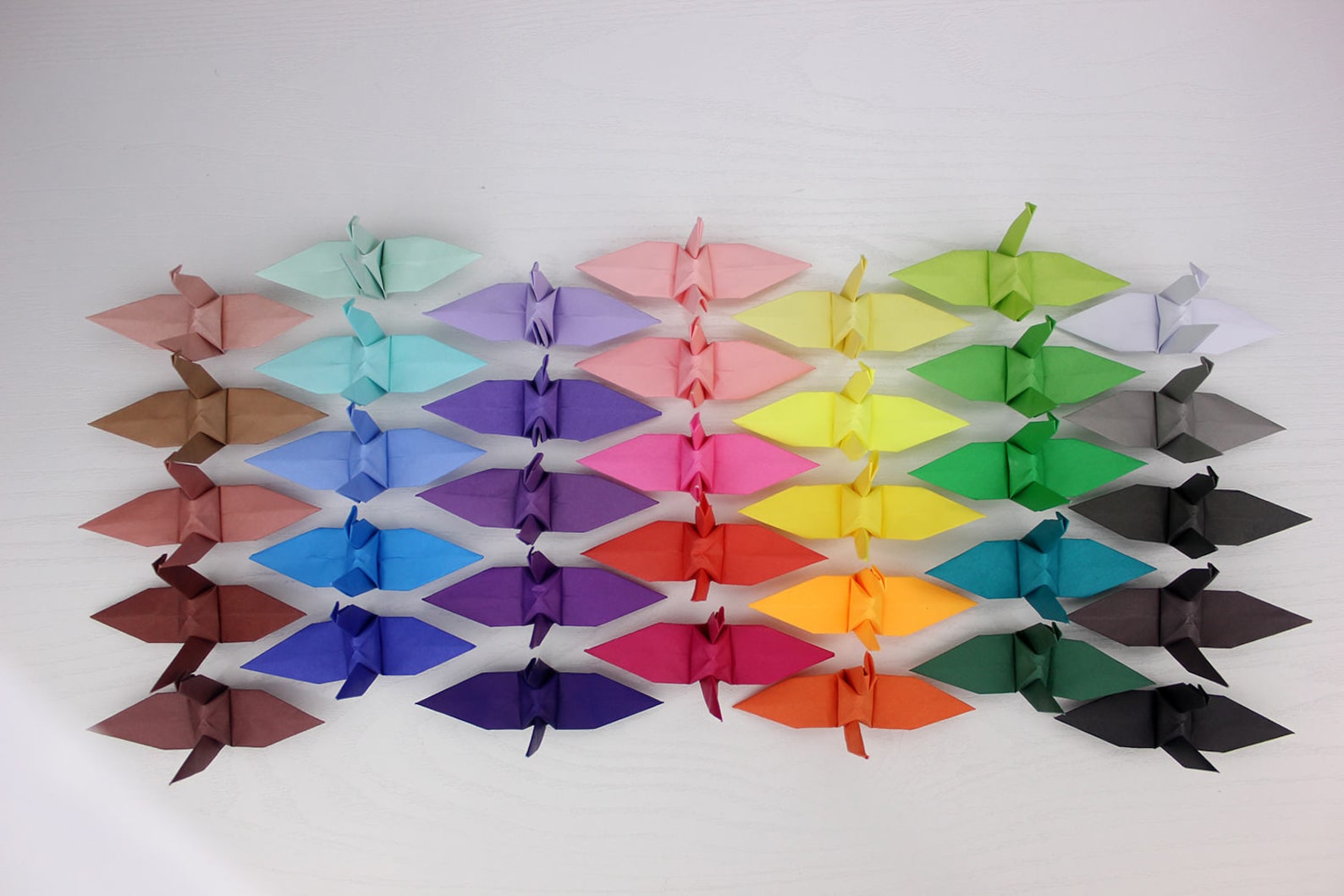 1000 Gray Origami Crane Large Paper Bird Grey Shades Color - Etsy