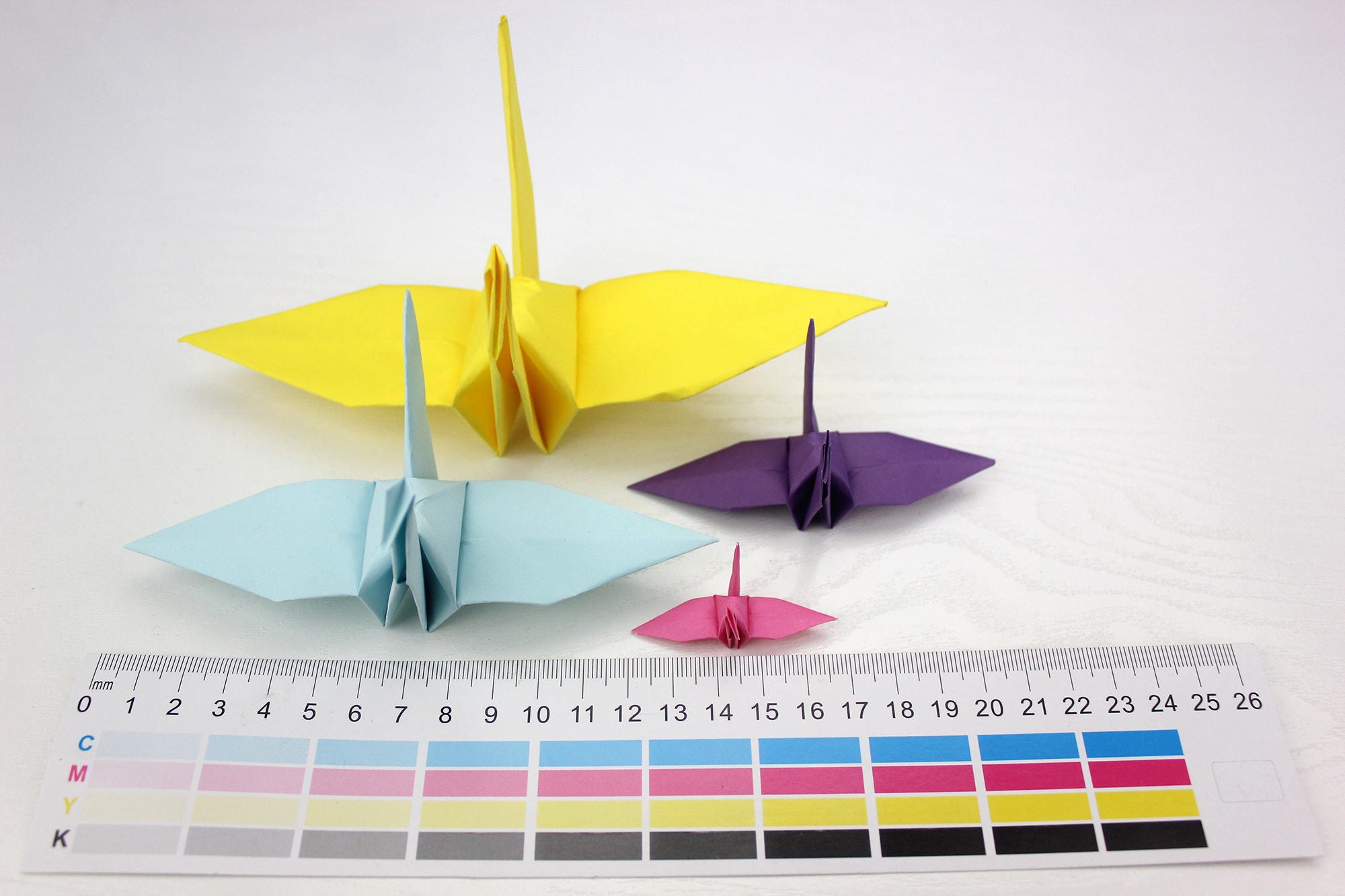 100 Gray Origami Crane Chiyogami Paper Grey Shades Color Cranes for ...