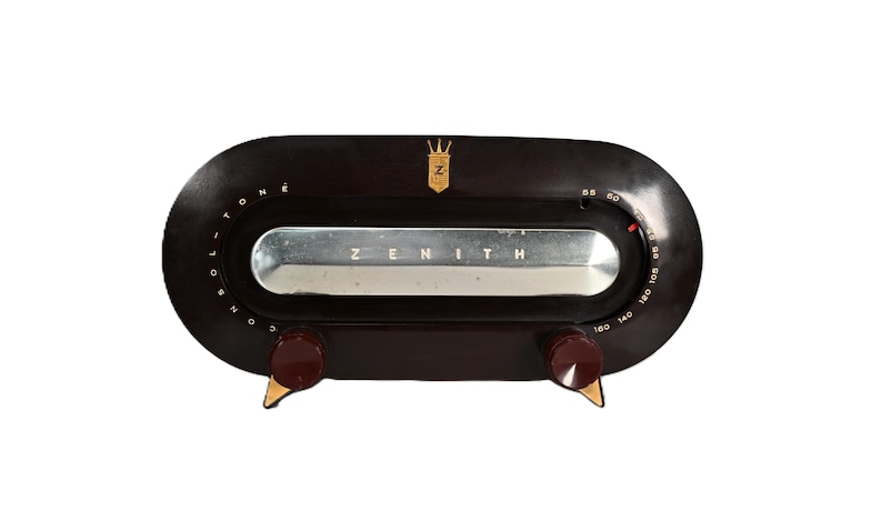 Restored Zenith Racetrack Atomic Age 1950's H511 Vintage Tube Radio Old ...