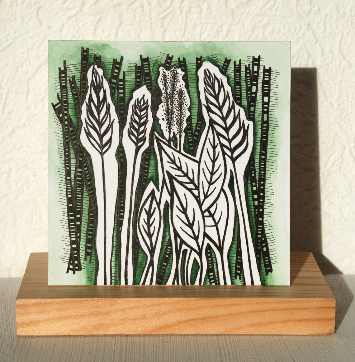 Watercolour and Ink Hedgerow Plants Drawing - Etsy