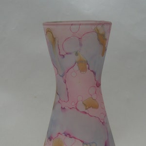 Vintage Frosted Glass Bud Vase Hand Painted by Ilanit of - Etsy
