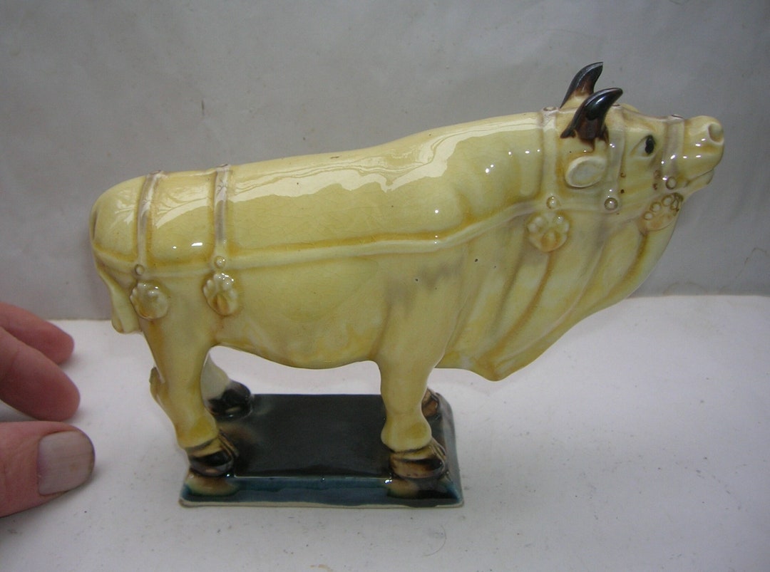 Antique Chinese Ox, Oxen, Bull, Buffalo, Late Qing or Republic Period ...