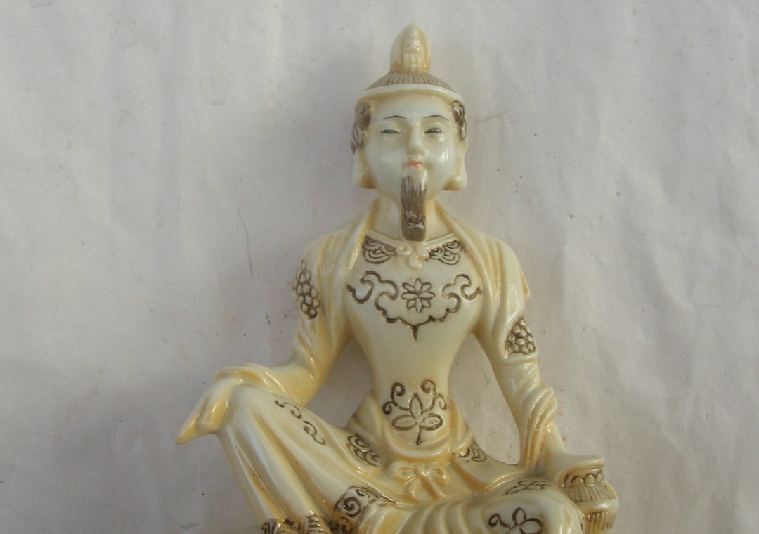 Rare & Unusual Male Bearded Form of Guan Yin, Old Vintage or Antique ...