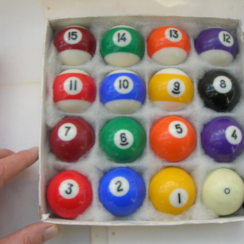 Vintage Pool Balls - Etsy