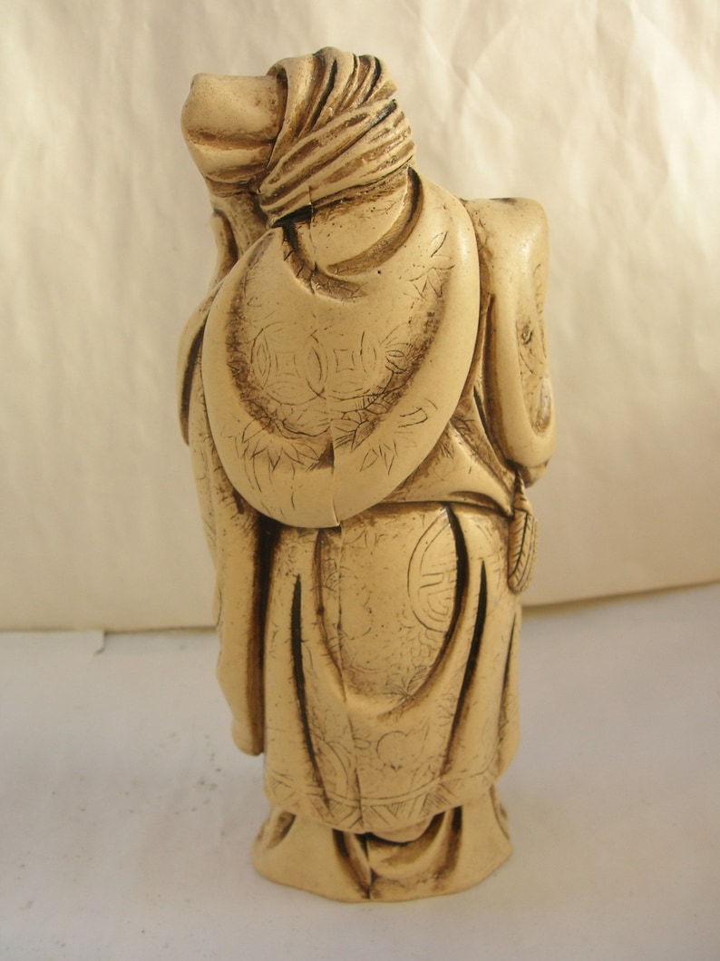 Vintage Japanese Okimono Laughing Buddha With Scrimshaw Robes - Etsy