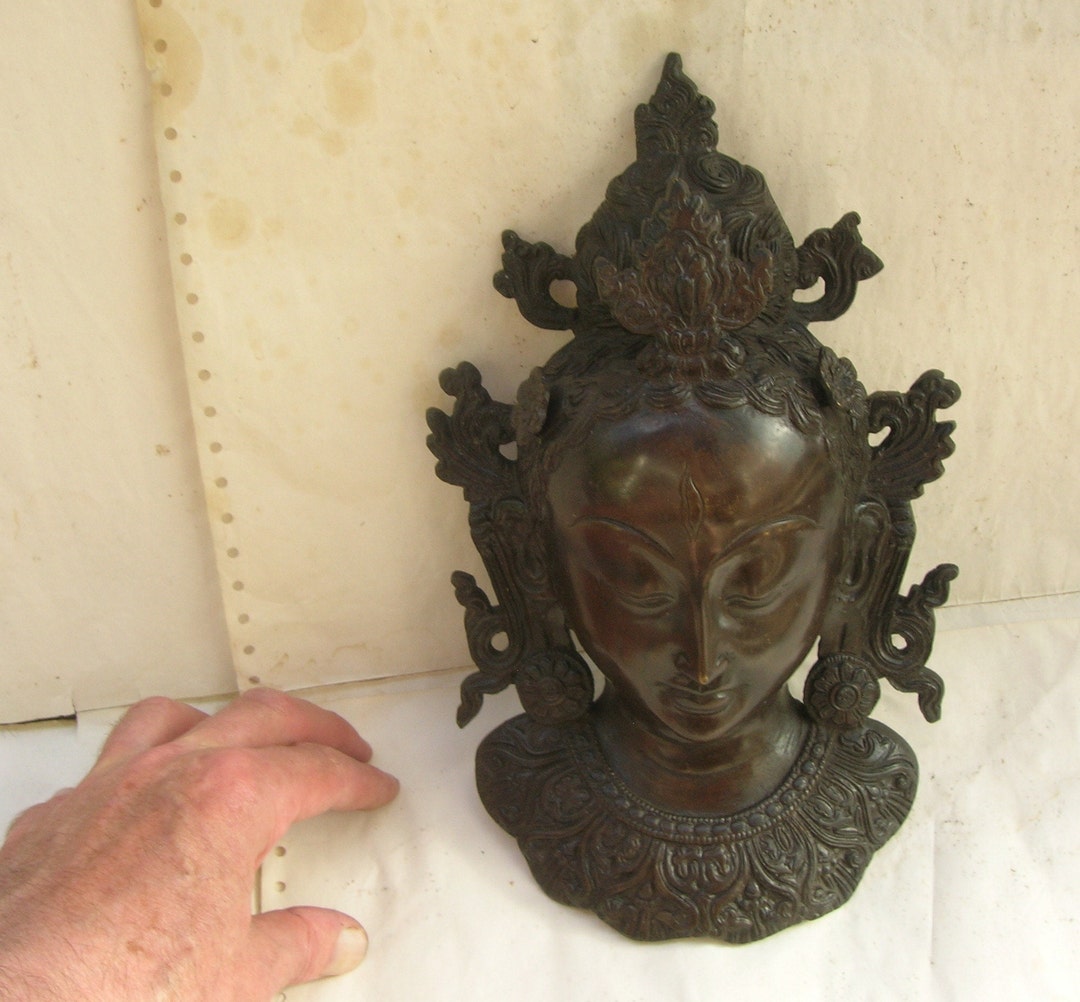 Vintage Tara Head, Tara Bust, Cast Bronze (10.5 X 6.5 Inches) VGC - Etsy