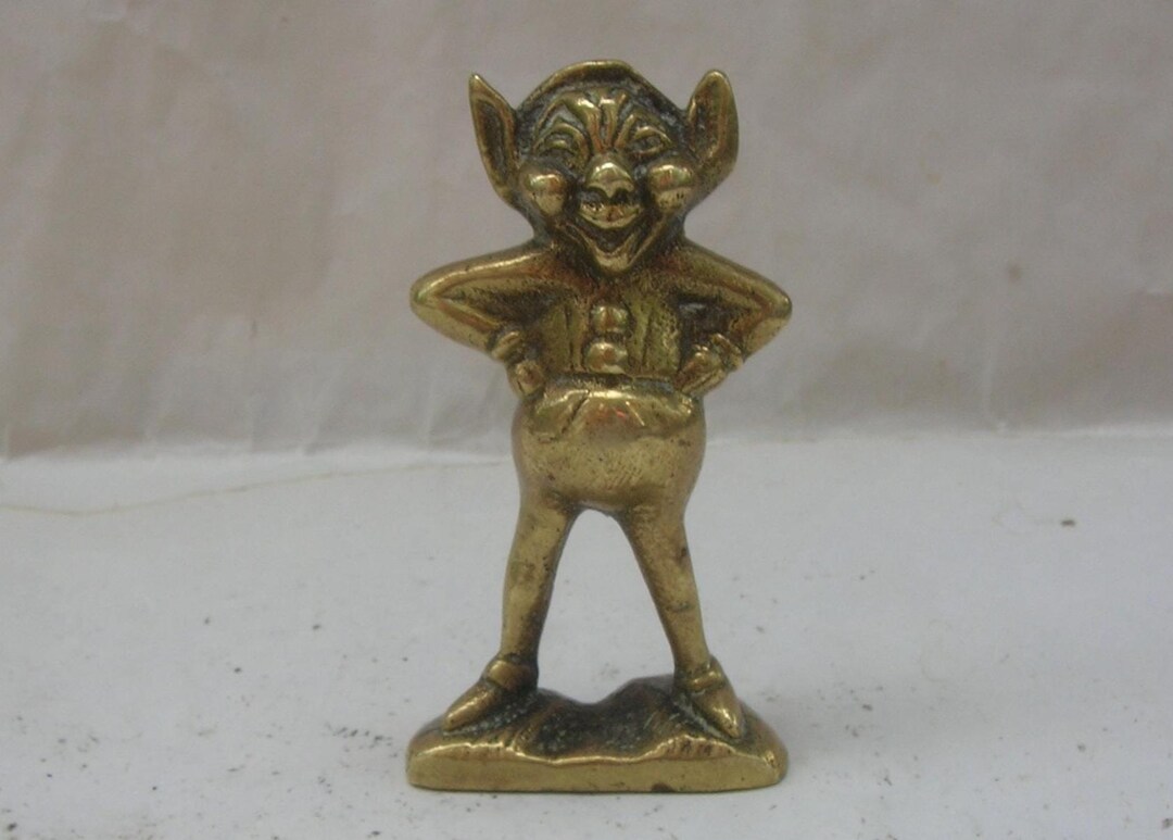 Vintage Standing Pixie, Imp, in Solid Brass (7.5 Cm Tall) - Etsy