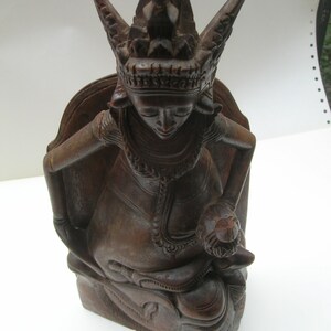 Vintage Hand-carved Balinese Figure of Dewi Ratih Descending Into the ...