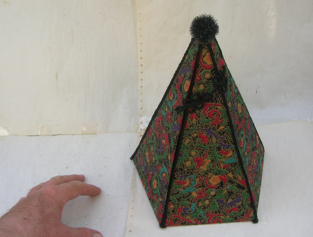 Unusual Five-sided Box With Fabric Covering and Padded Interior ...