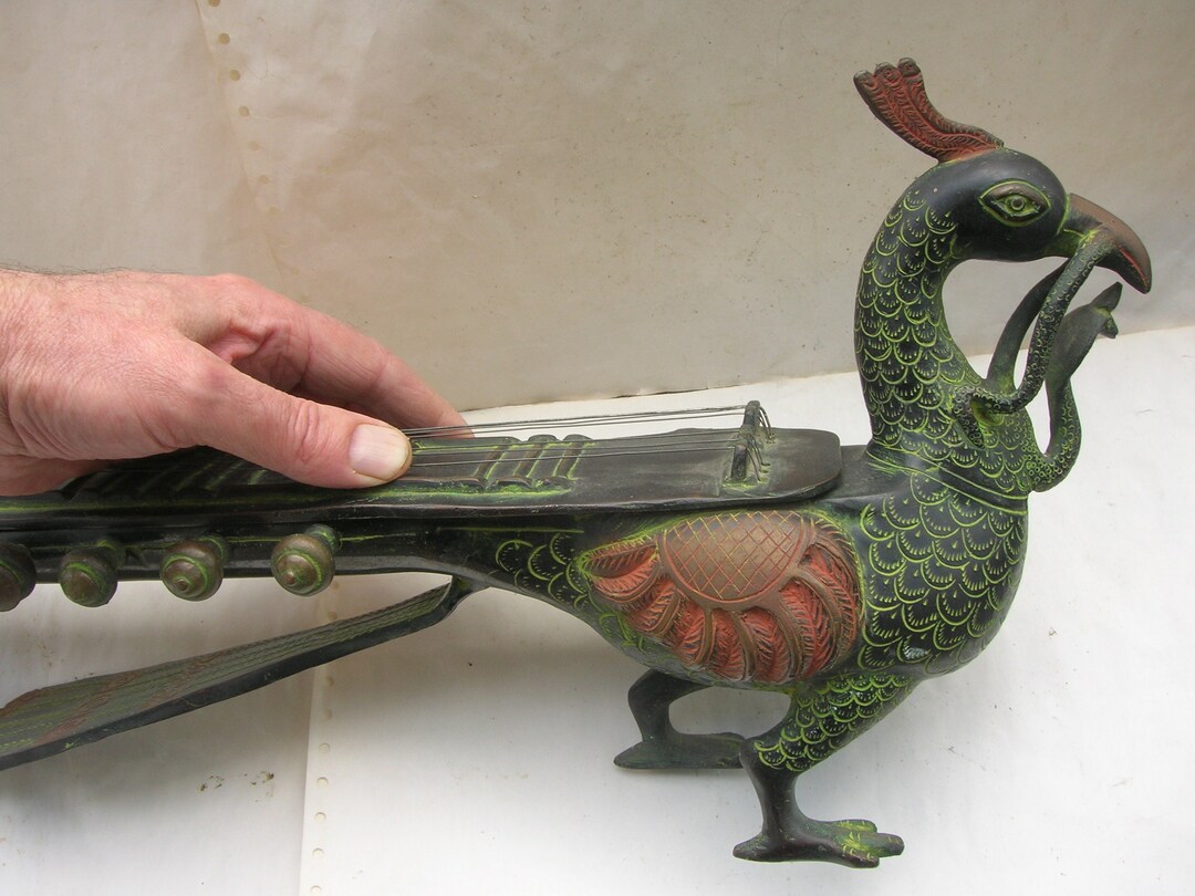 20" Metal Peacock Taus or Veena (indian Musical Instrument) With ...