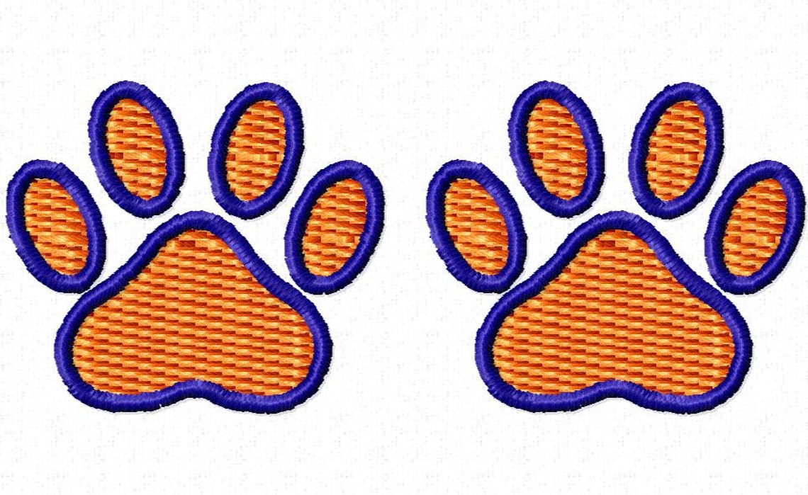 Paw Print Embroidery Design Download 4x4 Hoop Size - Etsy