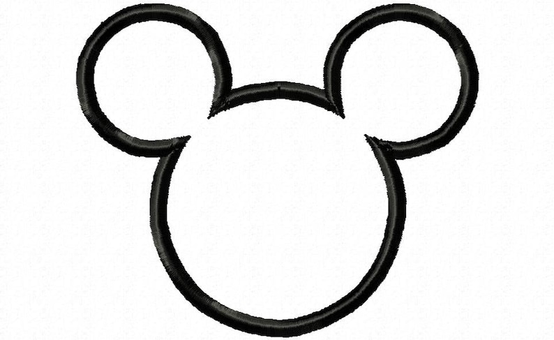 Mouse Ears Applique Design Download 3 Sizes - 4x4, 5x7 and 6x10 - Etsy