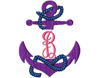 Anchor Embroidery Design - Etsy