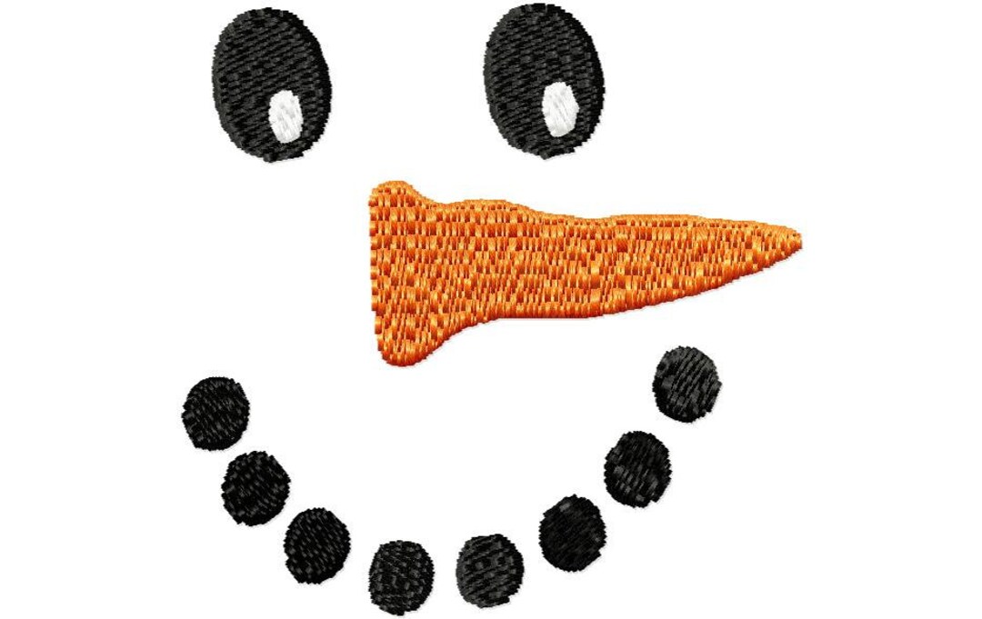 Snowman Face Embroidery Design Download - 2" X 2" Design Size Great for ...