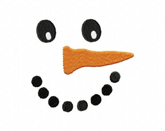 Snowman Face Embroidery | Etsy