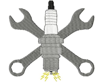 Wrench Embroidery Design Instant Download - Etsy