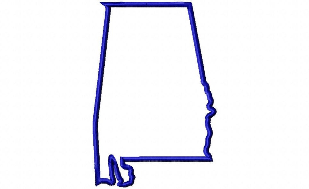Alabama State Applique Design Download 5x7 Hoop Size - Etsy
