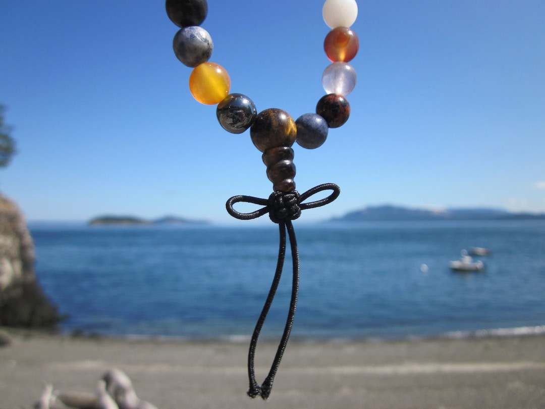 USA Custom Design Healing All Chakras Mixed Gemstones Wrist Mala ...