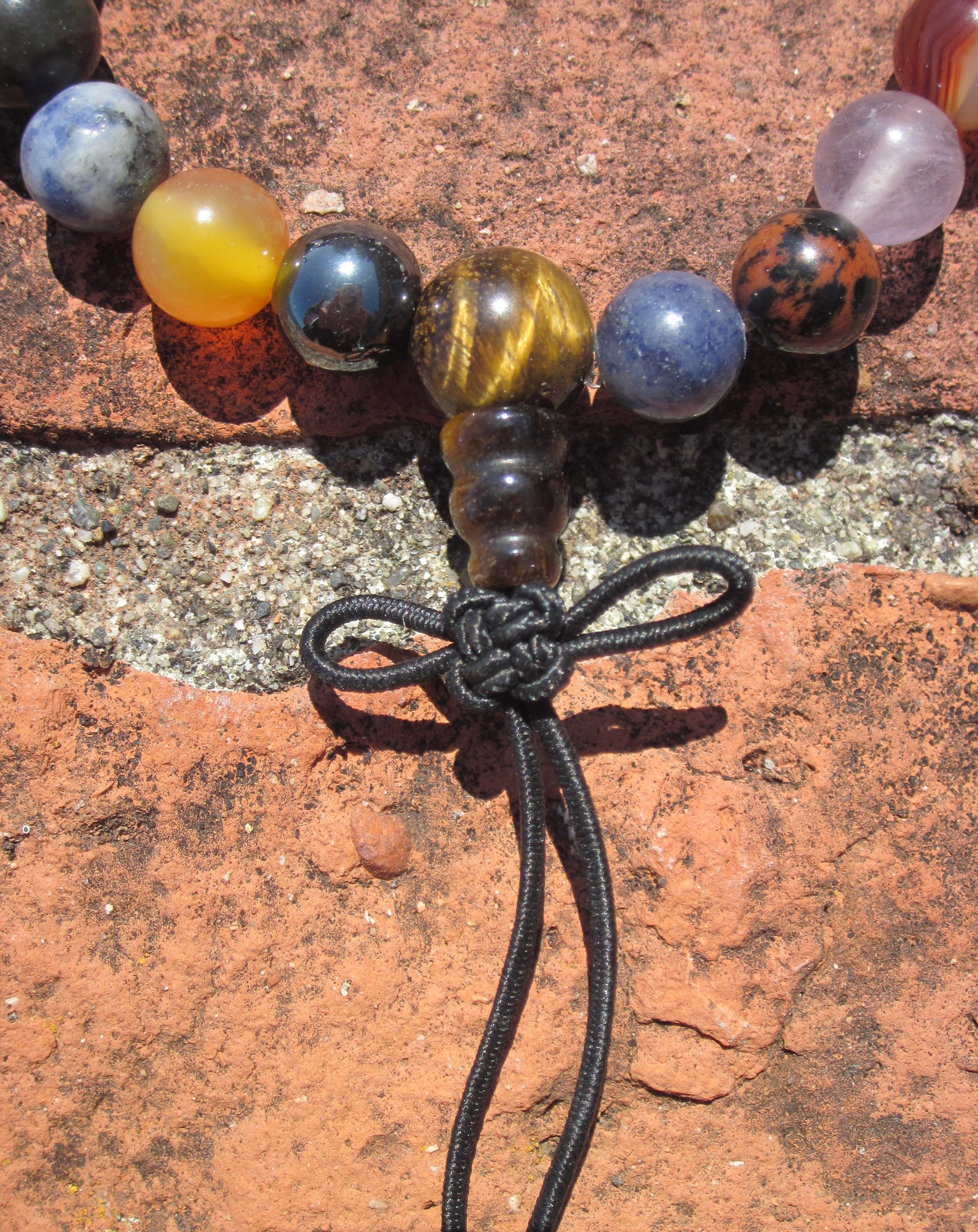 USA Custom Design Healing All Chakras Mixed Gemstones Wrist Mala ...