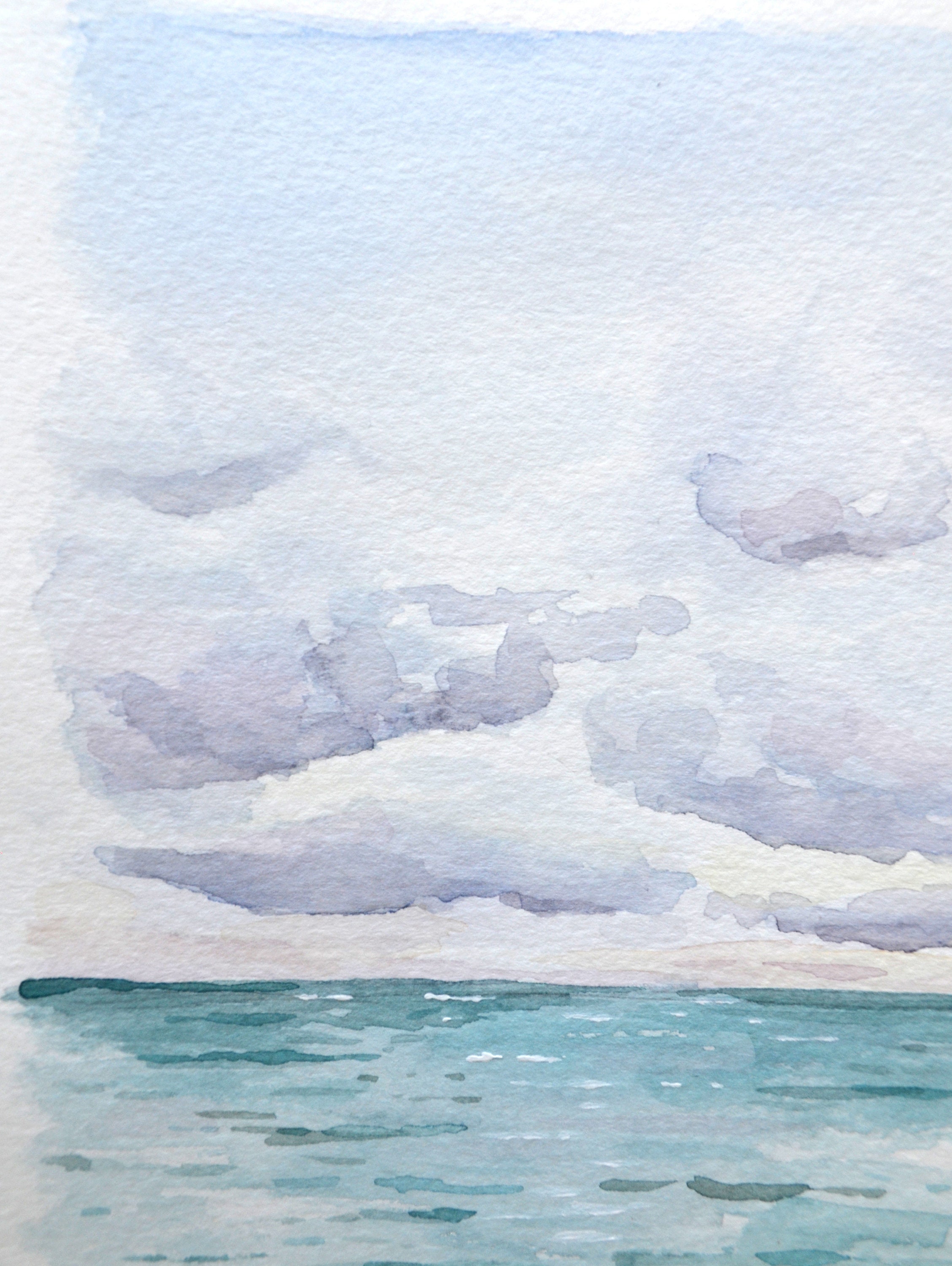 Original Watercolor Art Ocean Painting Beach Decor - Etsy