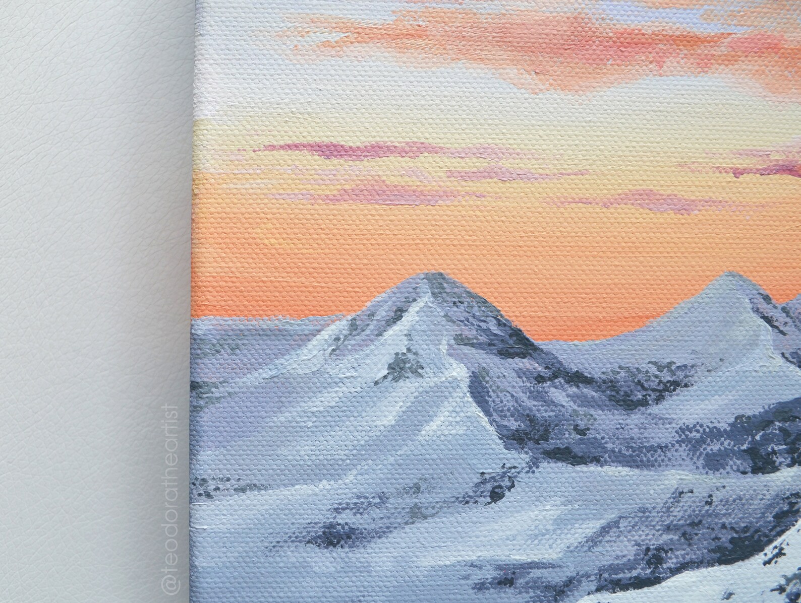 Small Canvas Artwork | Original Acrylic Painting on Canvas- Snowy ...