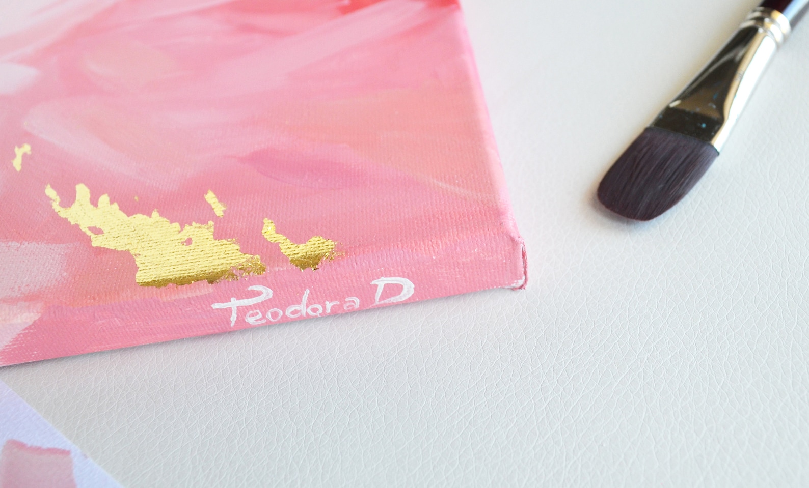 Abstract Acrylic Painting With Gold Original Painting on - Etsy