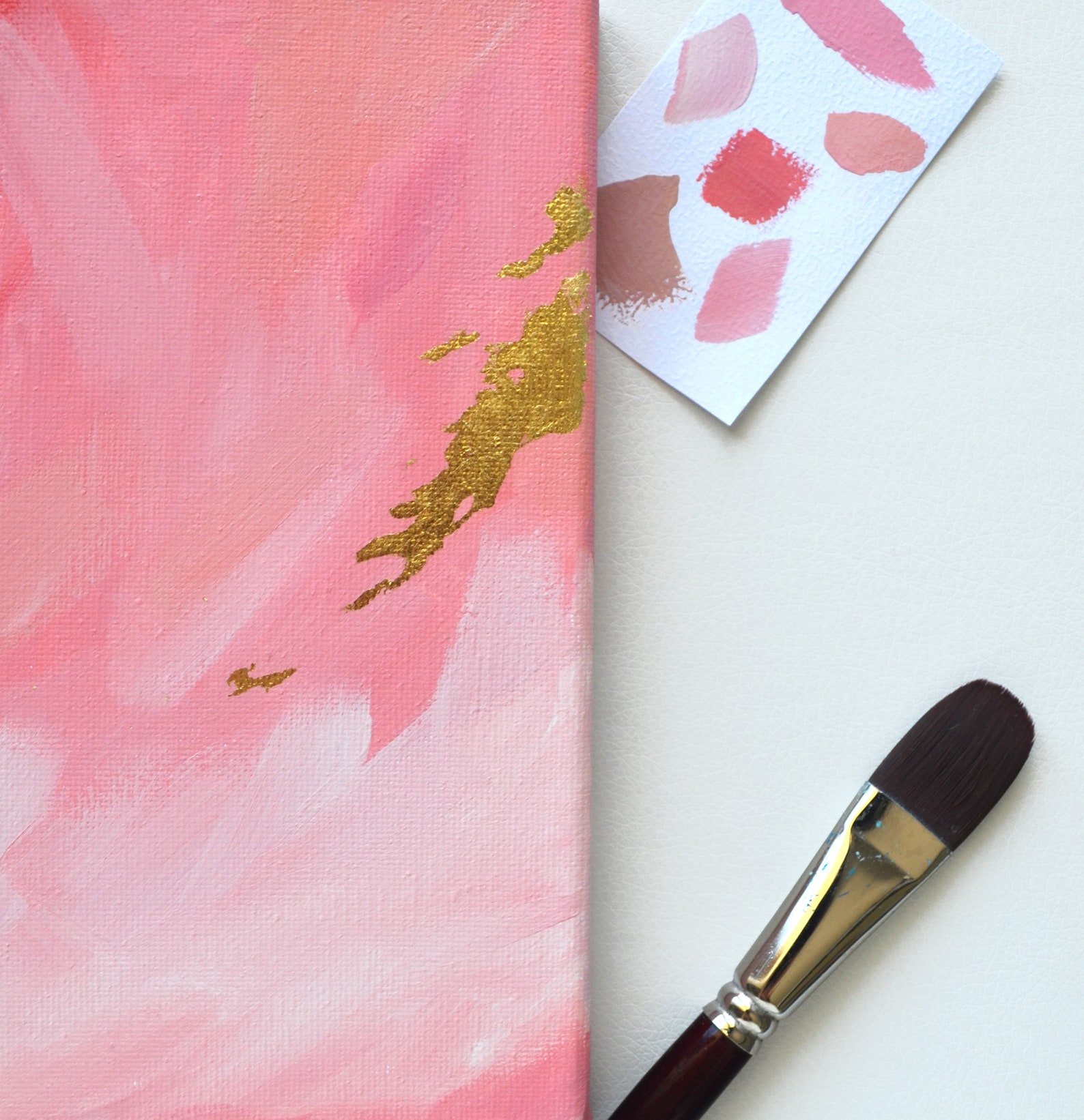 Abstract Acrylic Painting With Gold Original Painting on - Etsy