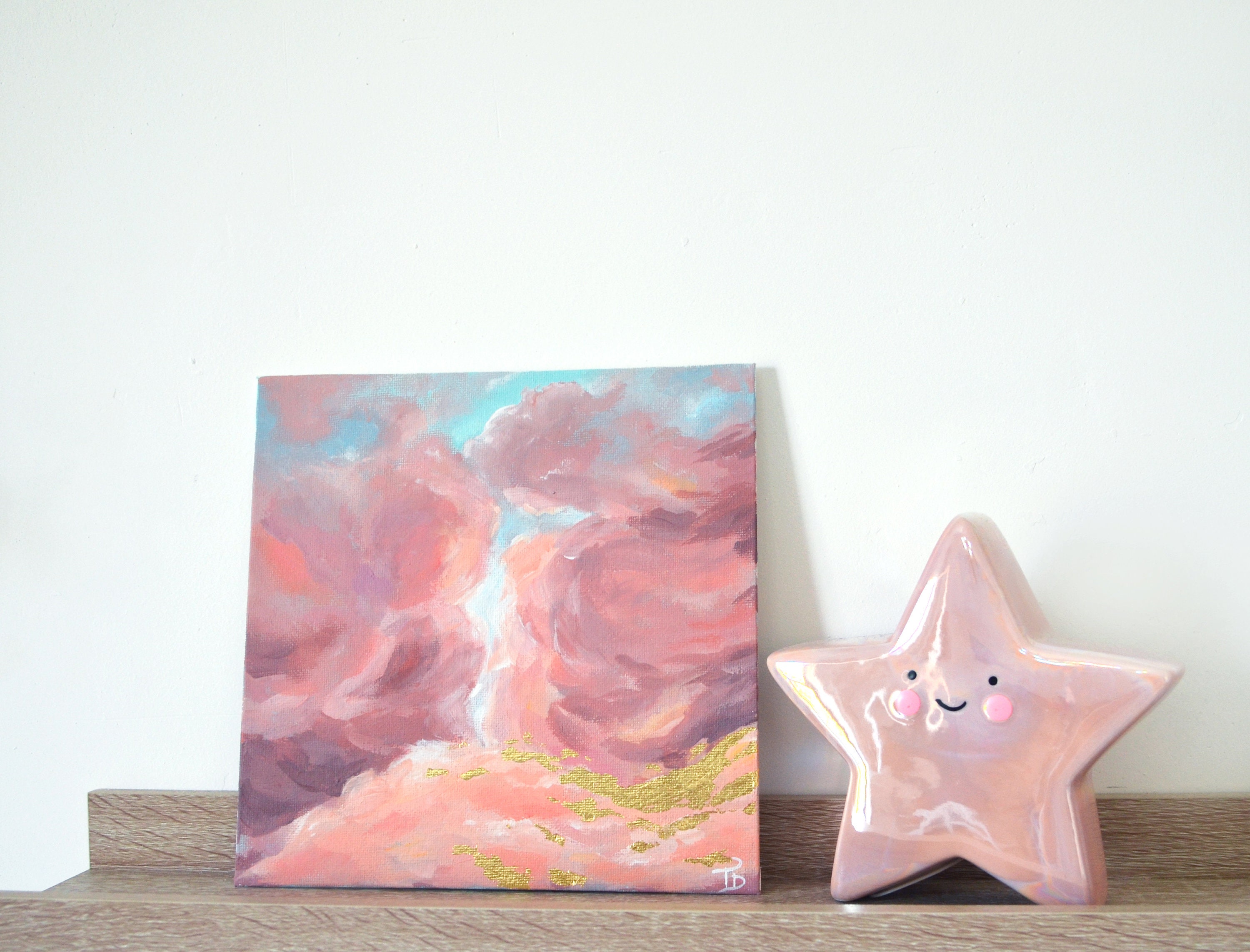 Pink Dreamscape Small Acrylic Painting on Canvas Original Artwork With ...