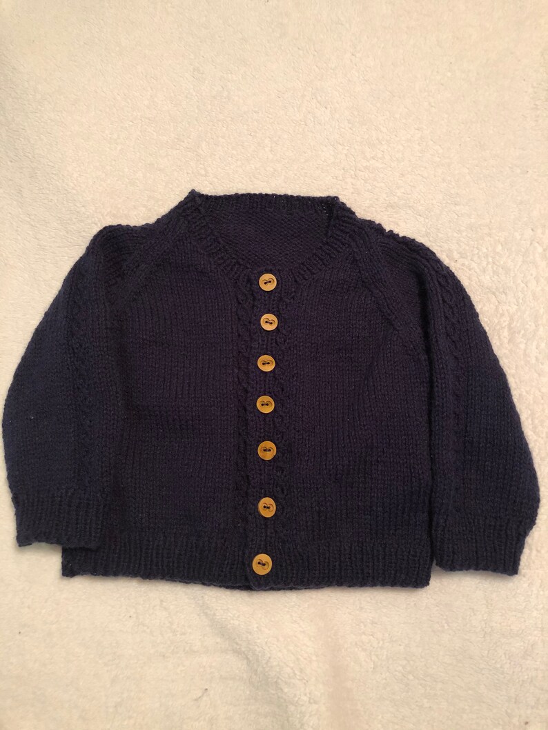 Knitted Mock Cable Cardigan - Etsy