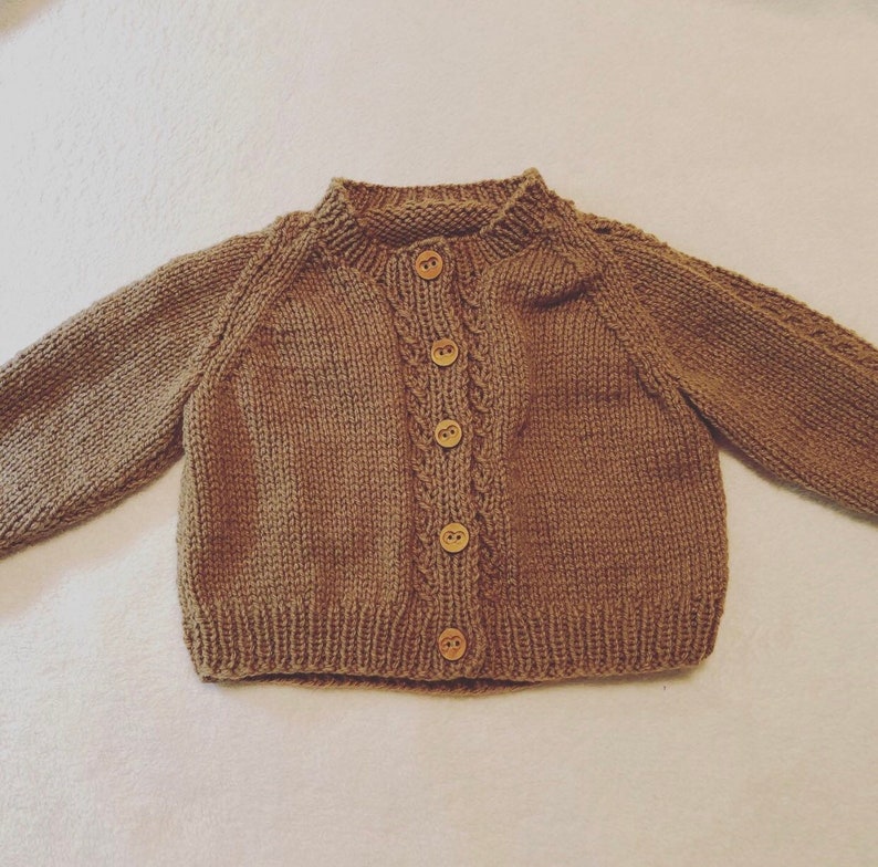 Knitted Mock Cable Cardigan - Etsy