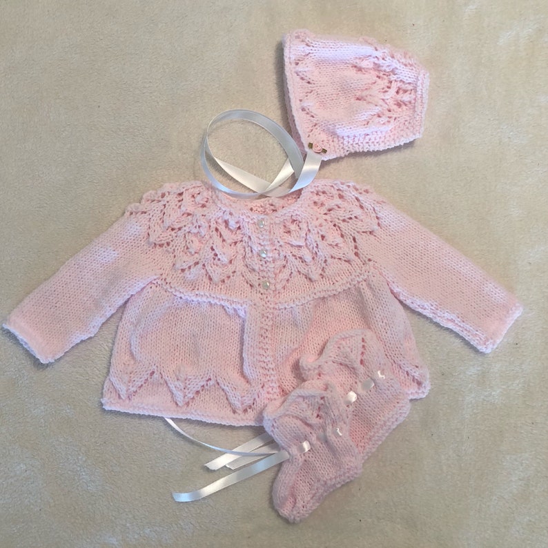 Lacy Yoke Sweater Set - Etsy