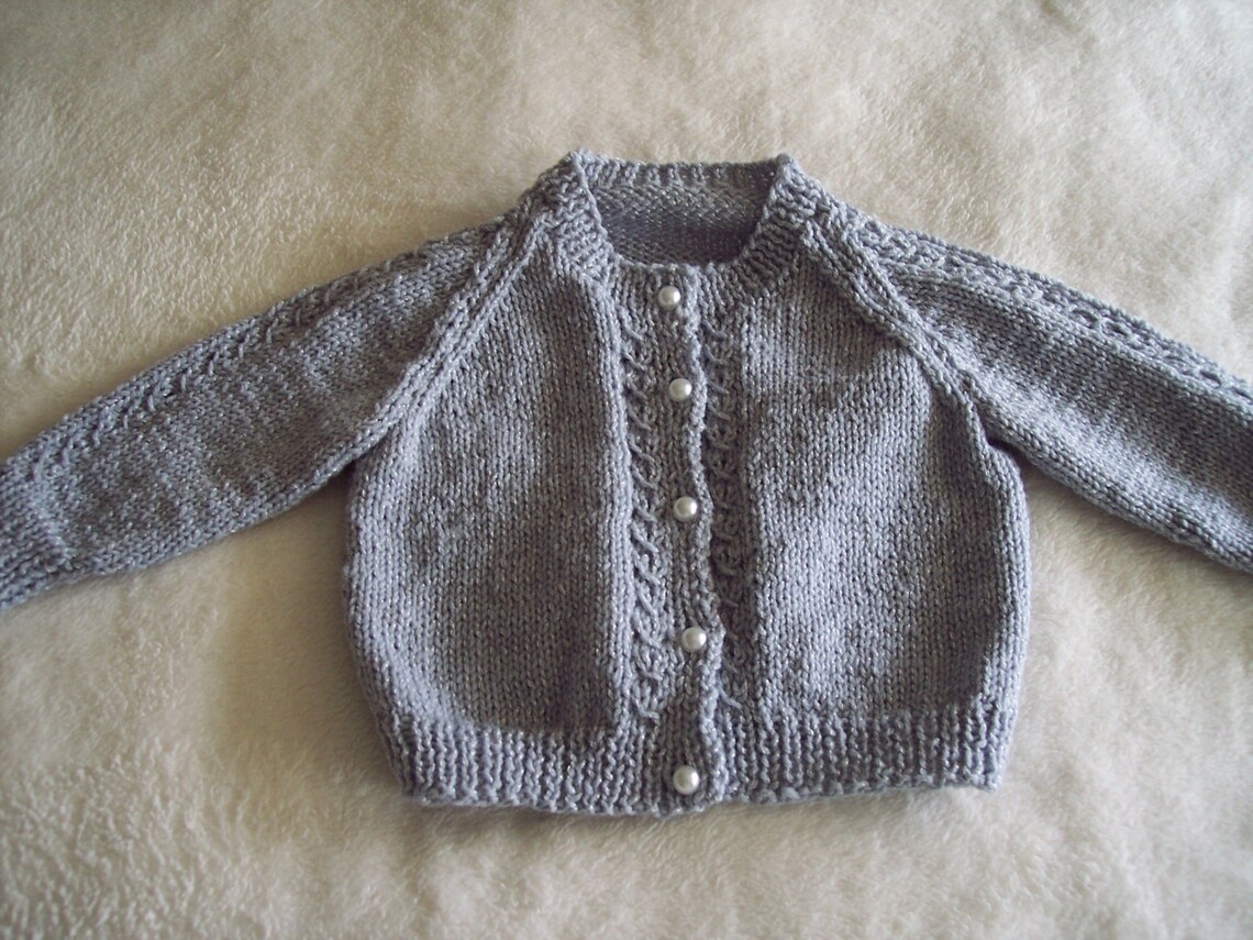 Knitted Mock Cable Cardigan - Etsy