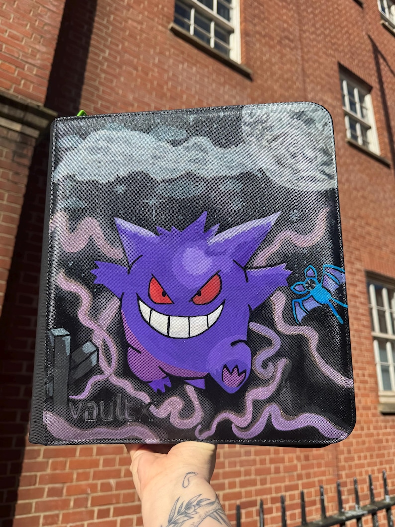 Custom Hand-painted Pokémon Binder | TCG Binder | Add Your Favourite ...