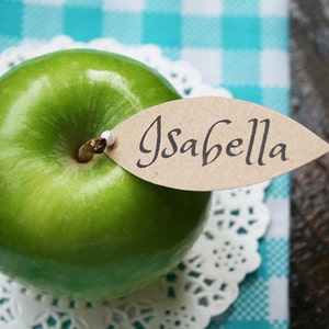 Beautifully Simple, Elegant, Rustic, Modern, Kraft, Apple Leaf Place ...