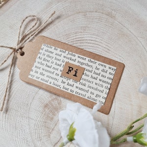 Fairytale, Vintage, Story Book Page, Tag Wedding Place Card With Twine ...