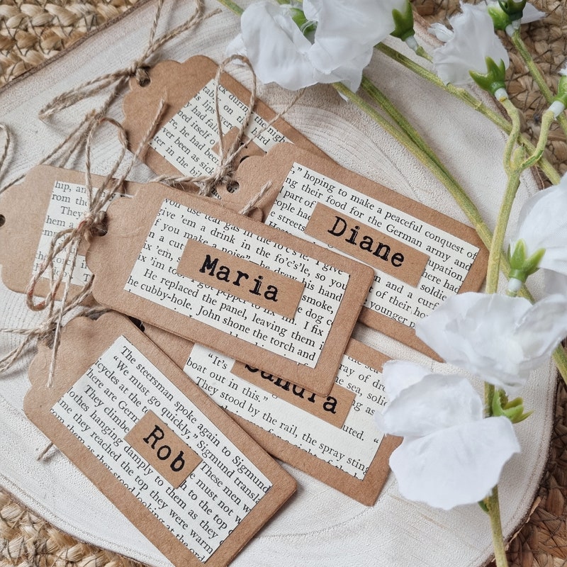 Library Card Place Cards - Etsy