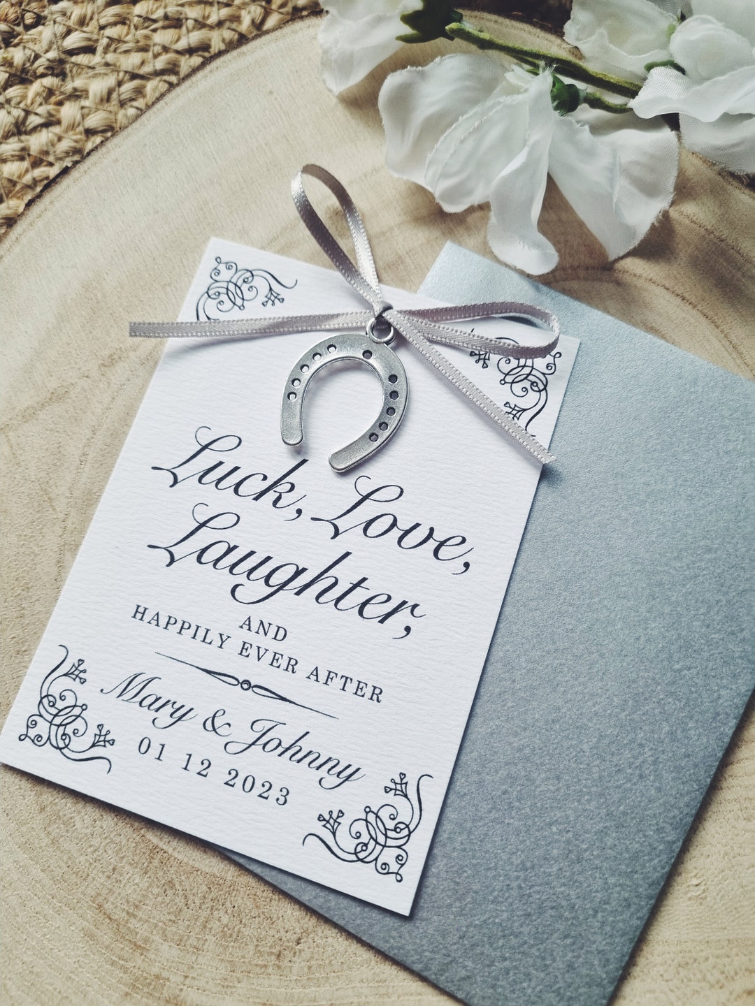 Horse Shoe Wedding Gift Card, Good Luck, Wedding Gift Card, Bride Gift ...