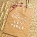 Hen Party Gift Bags - Hen Weekend, Hen Do, Rustic Kraft Bags, Pretty ...